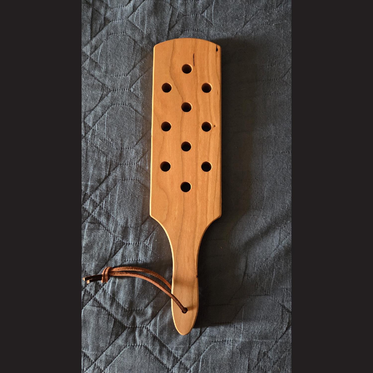14 inch "Old School" Paddle with the Holes – Earthbone Woodworks